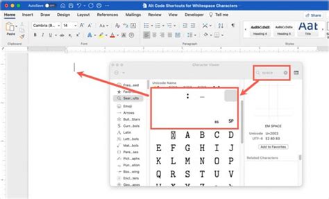 alt code shortcuts for whitespace characters webnots