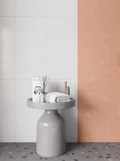 კაფელი მეტლახი კერამიკული ფილა Peony White Flowery Decor 30x60 იდეალი