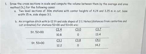 solved draw the cross sections in scale and compute the