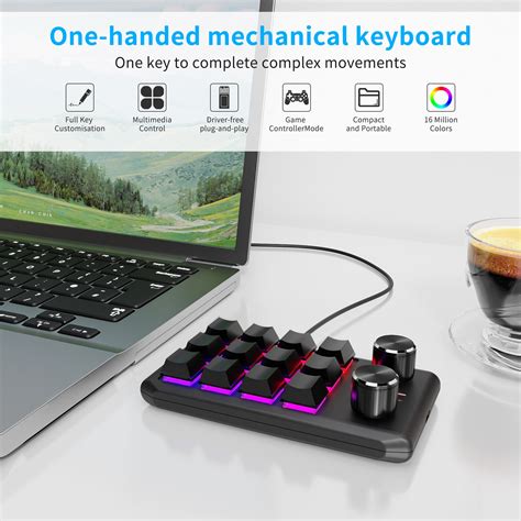 Customizable Bluetooth Macro Keypad With 2 Knobs And Rgb Backlight