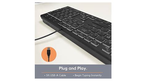 X9 Performance Backlit Large Print Keyboard Easy To See And Type Light Up Keyboard For