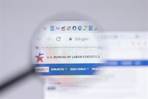 New York Usa 26 April 2021 Us Bureau Of Labor Statistics Logo Close