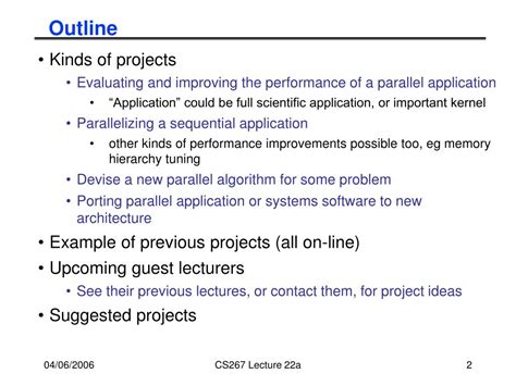 Ppt Cs 267 Applications Of Parallel Computers Final Project Suggestions Powerpoint