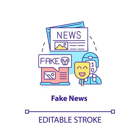 Fake News Concept Icon Stock Vector Illustration Of Political 244804667