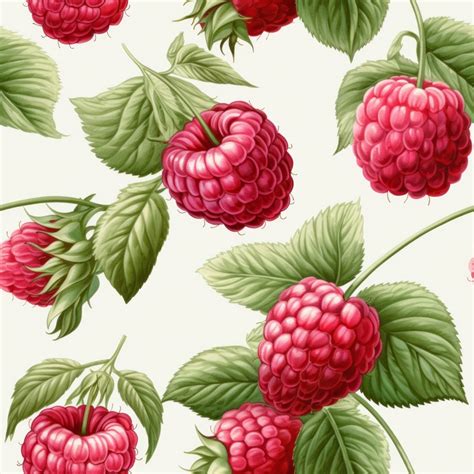 berry delight watercolor raspberry pattern seamless pattern design for