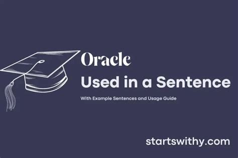 Oracle In A Sentence Examples 21 Ways To Use Oracle