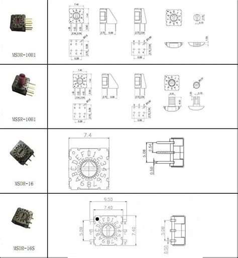 Ck Rotary Smd 16 Position Dip Switch Code Slector Switch Low Profile