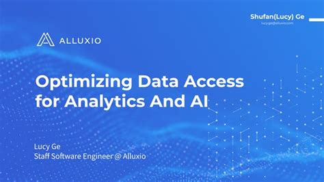 Optimizing Data Access For Analytics And Ai With Alluxio Pdf Cloud