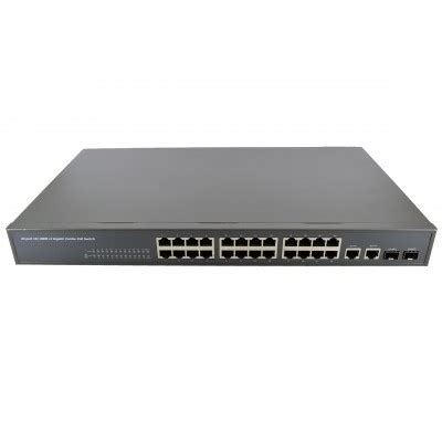 Купить POE Коммутатор 24 порта POE + 2 порта Uplink 1Gb + 2 оптических ...