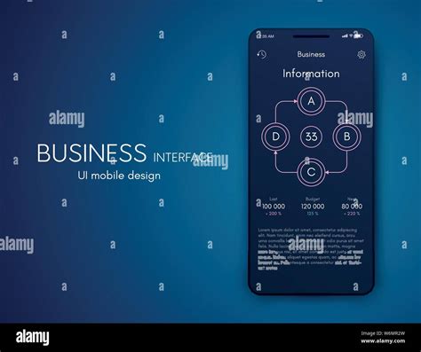 Mobile Application Interface Ui Design Vector Illustration Stock