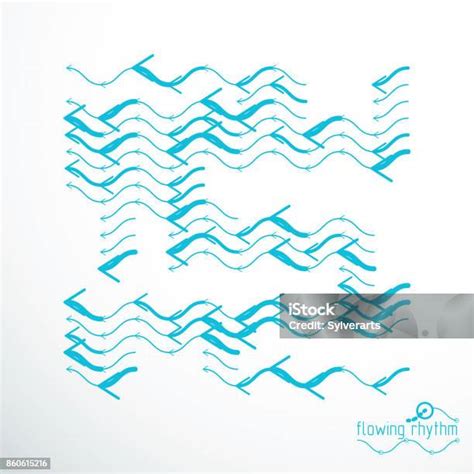 추상 물결선 리듬 패턴입니다 벡터 기술 배경 예술적 그래픽 그림입니다 0명에 대한 스톡 벡터 아트 및 기타 이미지 0명 공학 굽이치는 풍경 Istock