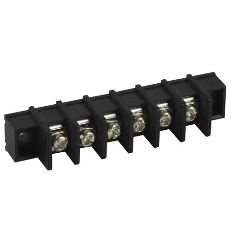 Barrier Terminal Block Black Colour Mm With Mounting Holes Terminal Block And PCB Terminal Block