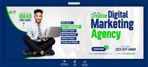 Marketing Template Media Banner Design Free Vectors And Psds To Download
