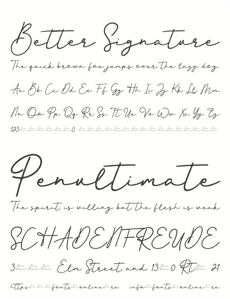 Better Signature Font