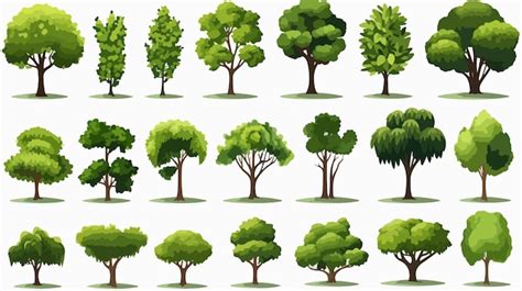 Green Tree Fertile Forms White Background Premium Ai Generated Vector