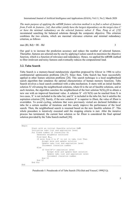A Modified Maximum Relevance Minimum Redundancy Feature Selection