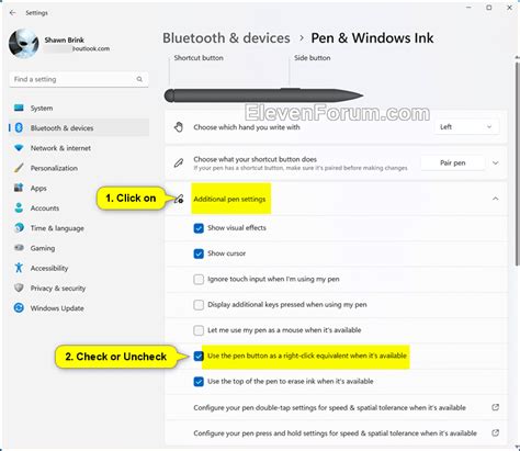 Enable Or Disable Use Pen Button As Right Click In Windows 11 Windows 11 Forum