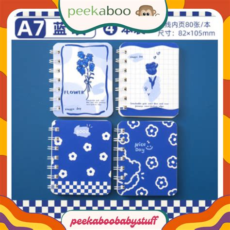 Mini Ring Notebook Cartoon Motif Spiral Memo Notebook Cute Character Binder Notebook