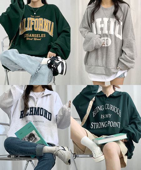 🔥오버핏왕오버핏 Top 모음전🔥 빅사이즈 오버핏 맨투맨 후드티 카라티 반집업 크롭 레이어드 ️핏보장 ️하의실종 가을옷 가을 Y2k 후드 기본티 반집업맨투맨 에이블리