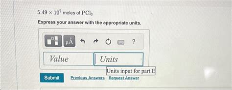 Solved Moles Of PCl Express Your Answer With The Chegg Com