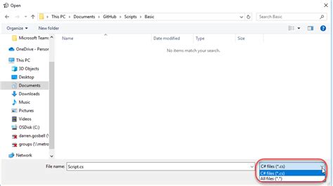 Add Csx As An Option In The File Types For Opening Advanced Scripts