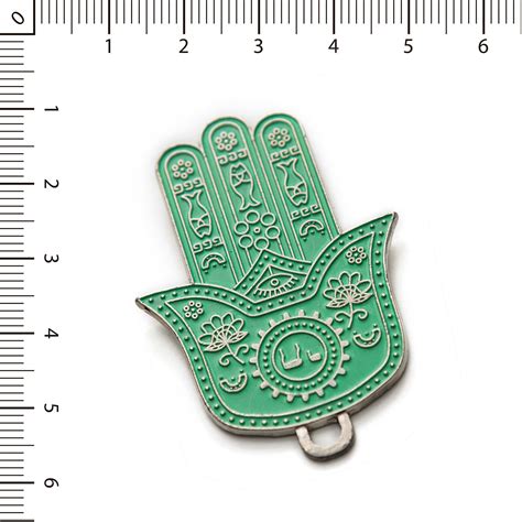 Mano Hamsa Gigante Verde Agua Kaizen Bijoux