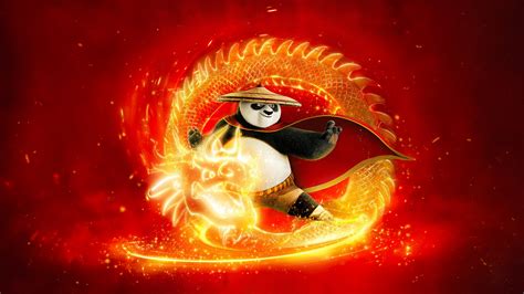 Kung Fu Panda 4 Wallpaper 4k Dragon Fire 5k 2024 Movies