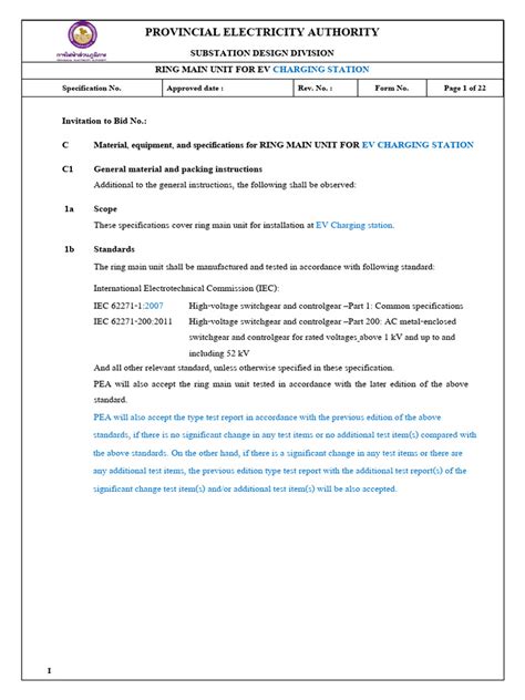 Ring Main Unit Specification Pdf Switch Electrical Substation