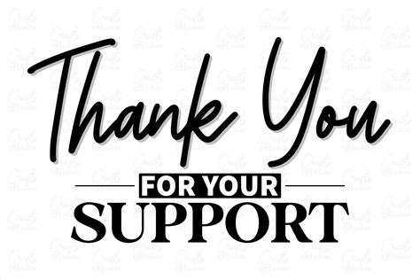 Thank You For Your Support Business Svg Illustration Par Crafts House