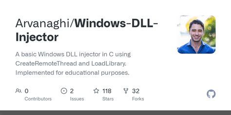 GitHub Arvanaghi Windows DLL Injector A Basic Windows DLL Injector In C Using