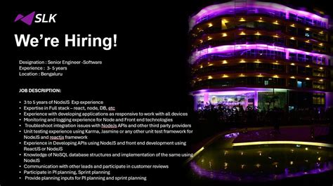 Akshaya B On Linkedin Slksoftware Immediatehiring Nodejsdeveloper