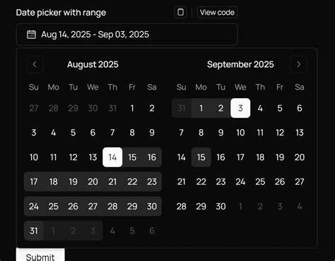 Advanced Date Time And Date Range Picker Components For Shadcnui