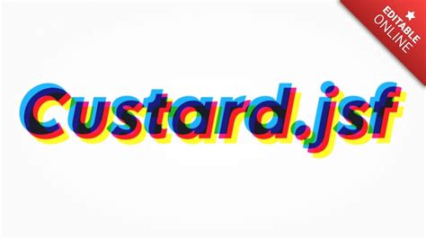 Custardjsf Эффект смещенного текста Генератор текстовых эффектов