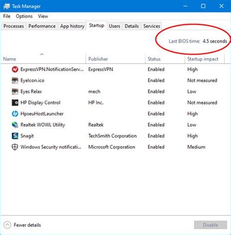 Question Last BIOS Time In Task Manager Tom S Hardware Forum