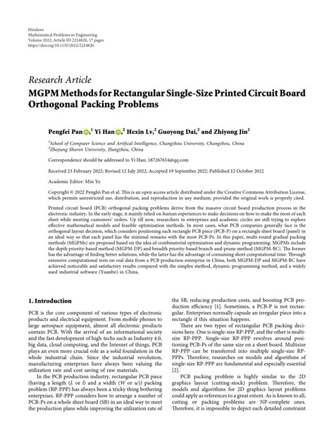 pdf mgpm methods for rectangular single size printed circuit board