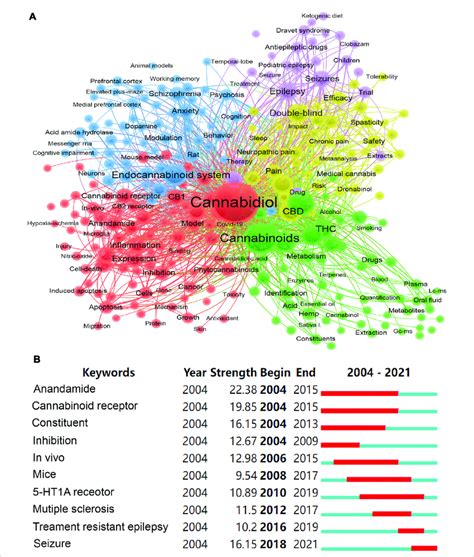 Keywords Analyses A The Network Of The Keywords Co Occurrence And Download Scientific