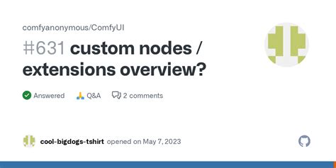 custom nodes extensions overview · comfyanonymous comfyui
