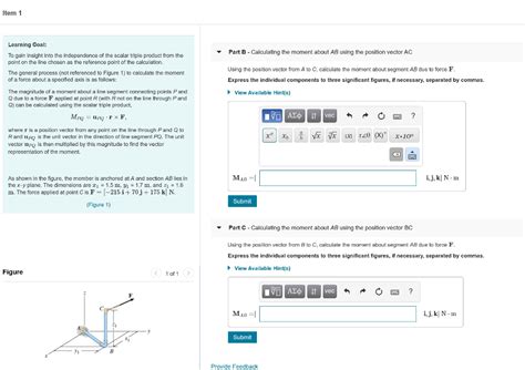 Solved Using The Position Vector From A To C Calculate The Chegg