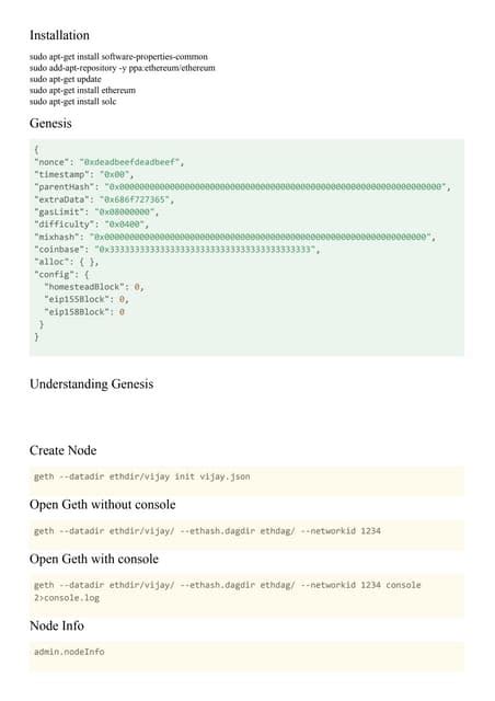 Geth Important Commands Pdf