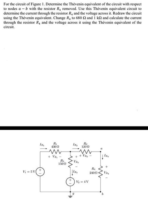 For The Circuit Of Figure 1 Determine The Thévenin Equivalent Of The