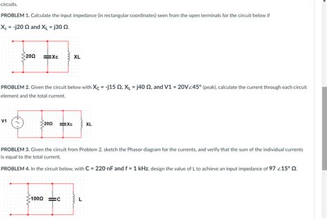 Solved PROBLEM Calculate The Input Impedance In Chegg