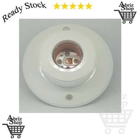 Jual Fitting Lampu Broco Plafon Bulat E27 Shopee Indonesia