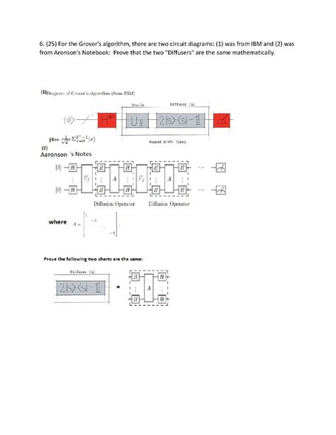 Solved For The Grover S Algorithm There Are Two Chegg