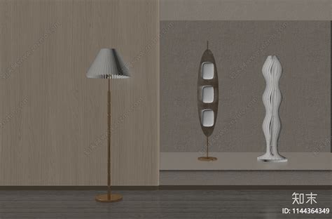 侘寂风落地灯su模型下载【id 1144364349】 知末su模型网
