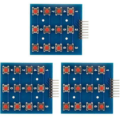 Getuscart Naughtystarts 3x4 Push Buttons Matrix Keyboard 7 Pin 12
