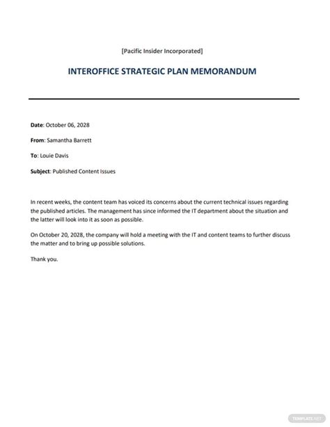 Free Simple Meeting Memo Template Google Docs Word Apple Pages PDF