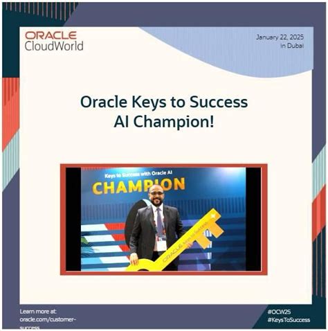 Omar M On Linkedin Oraclecloudworld Ai Innovation Leadership Customersuccess Digital…