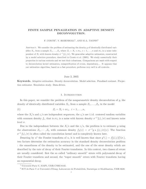 Pdf Finite Sample Penalization In Adaptive Densitycomte Simuldeconvnew Pdf · 2005 6 2
