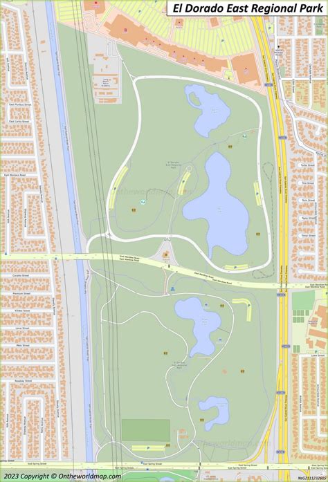 El Dorado Regional Park Map Long Beach California El Dorado East