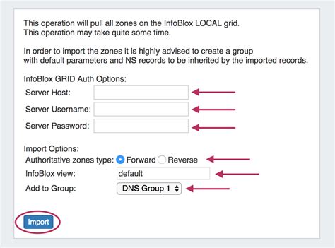 infoblox zone import documentation 6connect documentation